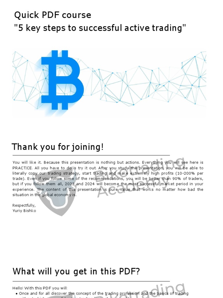 5 Key Steps To Successful Active Trading | PDF | Prices | Bitcoin