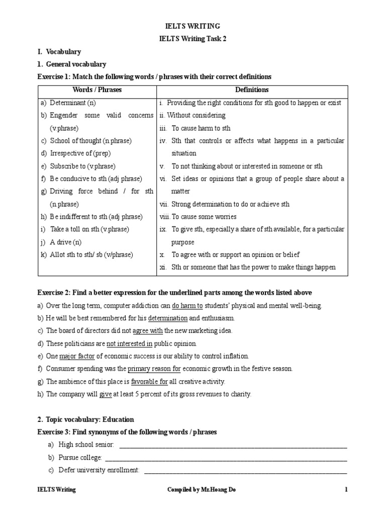 Les 2 IELTS WRITING Task 2 - Education | PDF | Cognitive Science ...