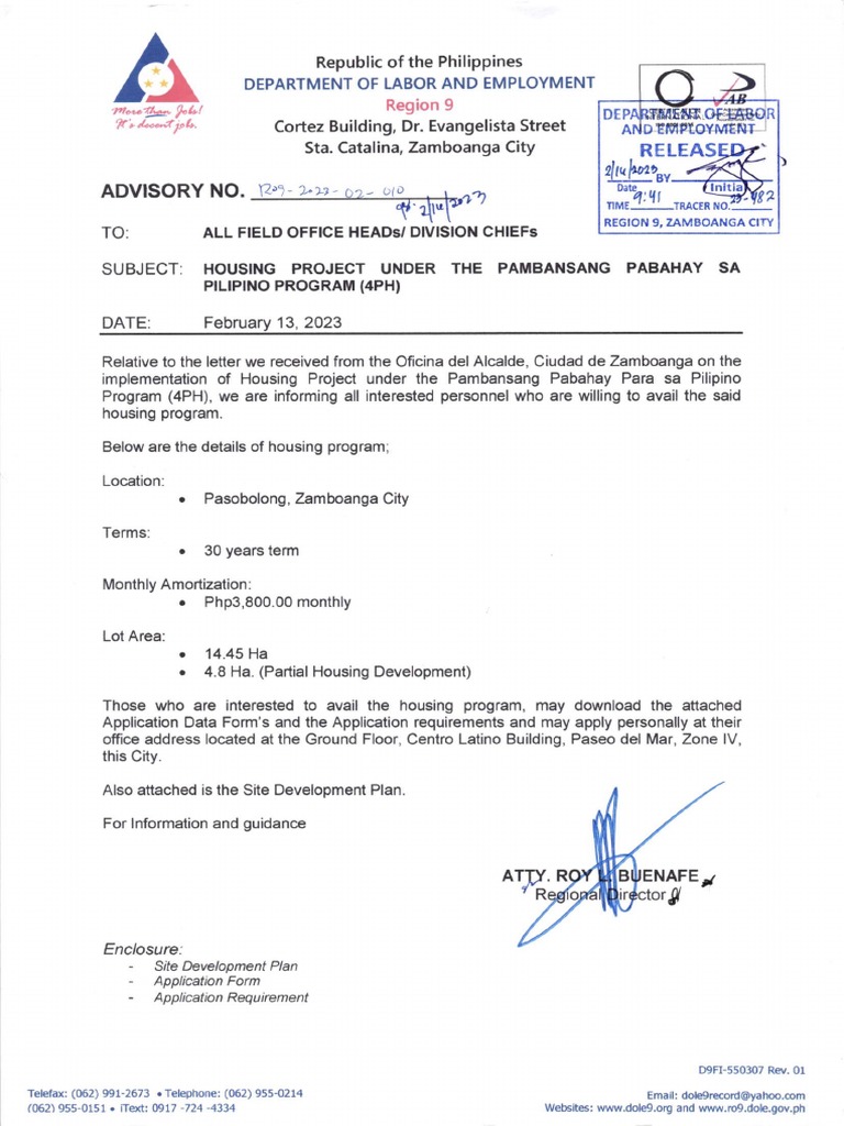 Housing Project Under The Pambansang Pabahay Sa Pilipino Program 4PH | PDF