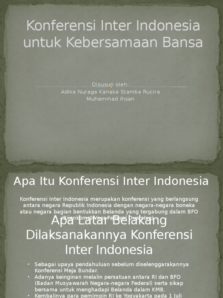 Sejarah Konferensi Inter Indonesia | PDF