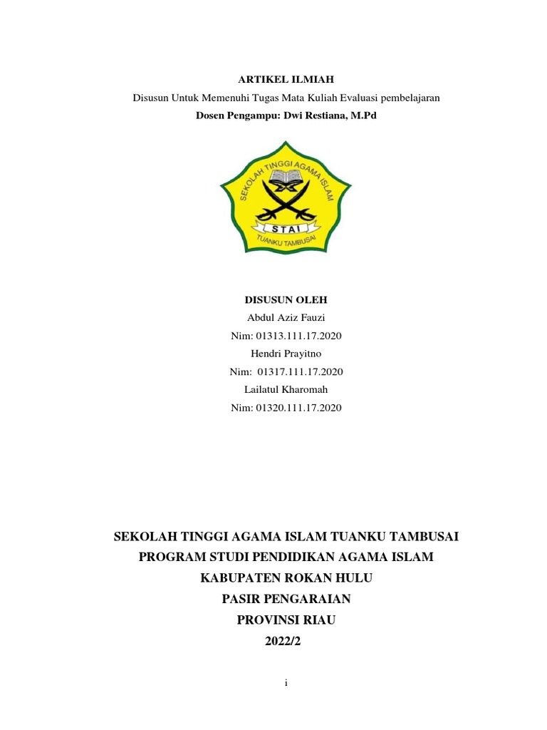 Tugas Artikel Ilmiah | PDF