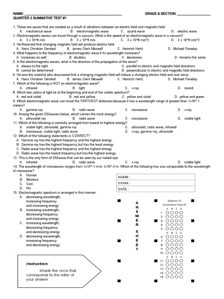 Quarter 2 Summative Tests | PDF