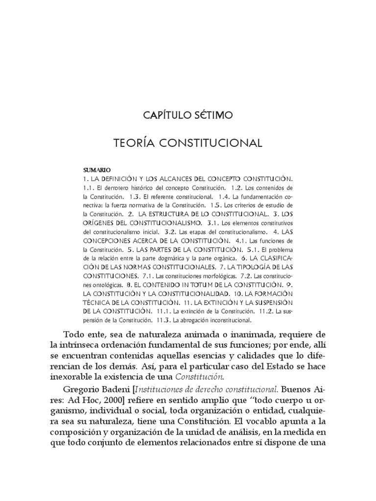 Teoría Constitucional: Capítulo Sétimo | PDF | Constitución | Estado (política)