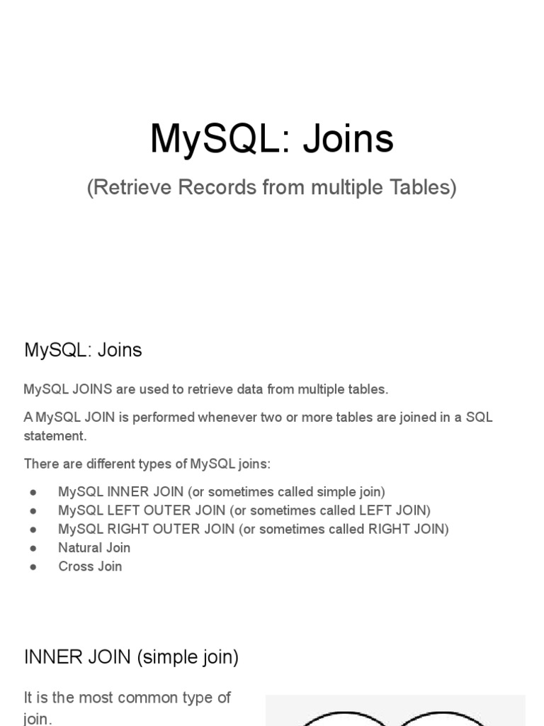 MySQL - Joins | PDF MySQL - Joins | PDF