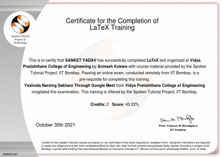 Sanket Yadav Participant Certificate 3 Pdf 
