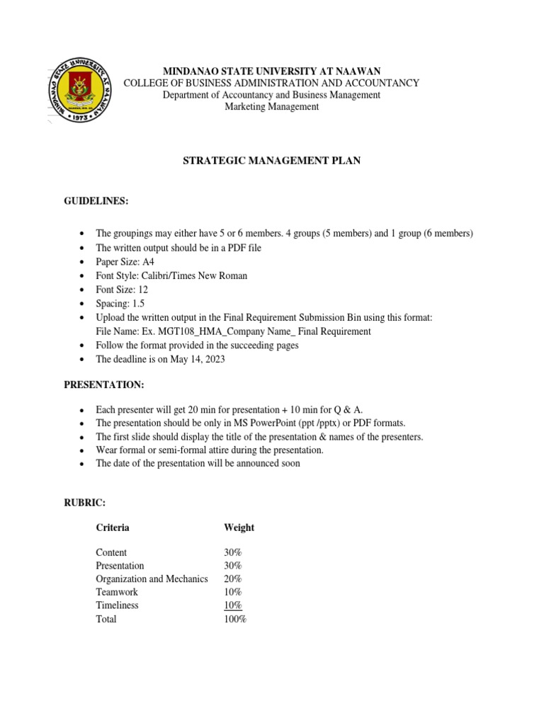 Strat Guidelines | PDF