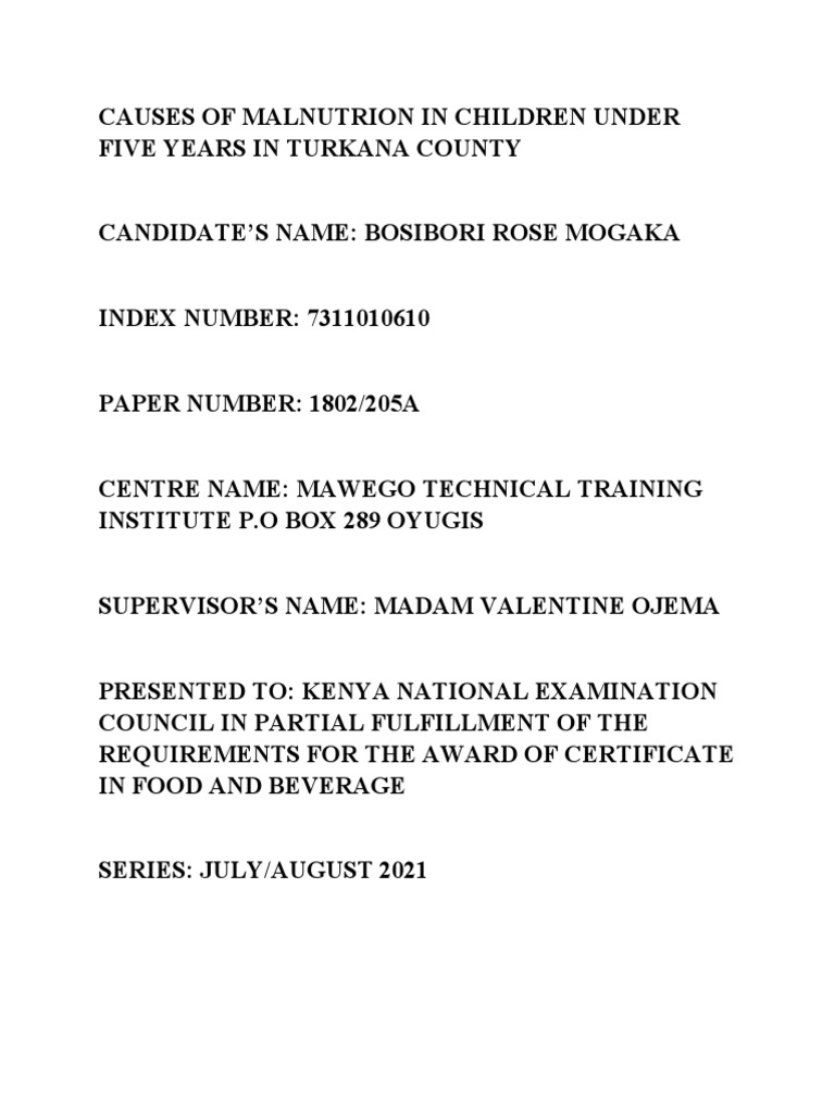 Causes of Malnutrition | PDF | Social Science