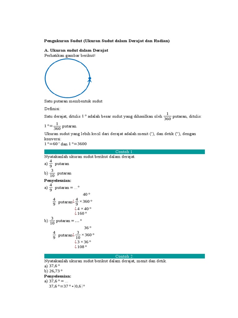 Materi Pengukuran Sudut | PDF | Metode & Bahan Ajar | Griya & Taman