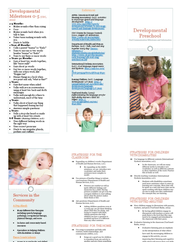Developmental Milestones Brochure | PDF