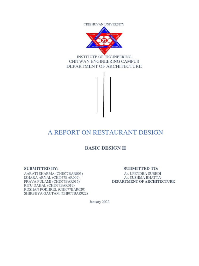 Restaurant Design Report Overview | PDF | Restaurants | Kitchen