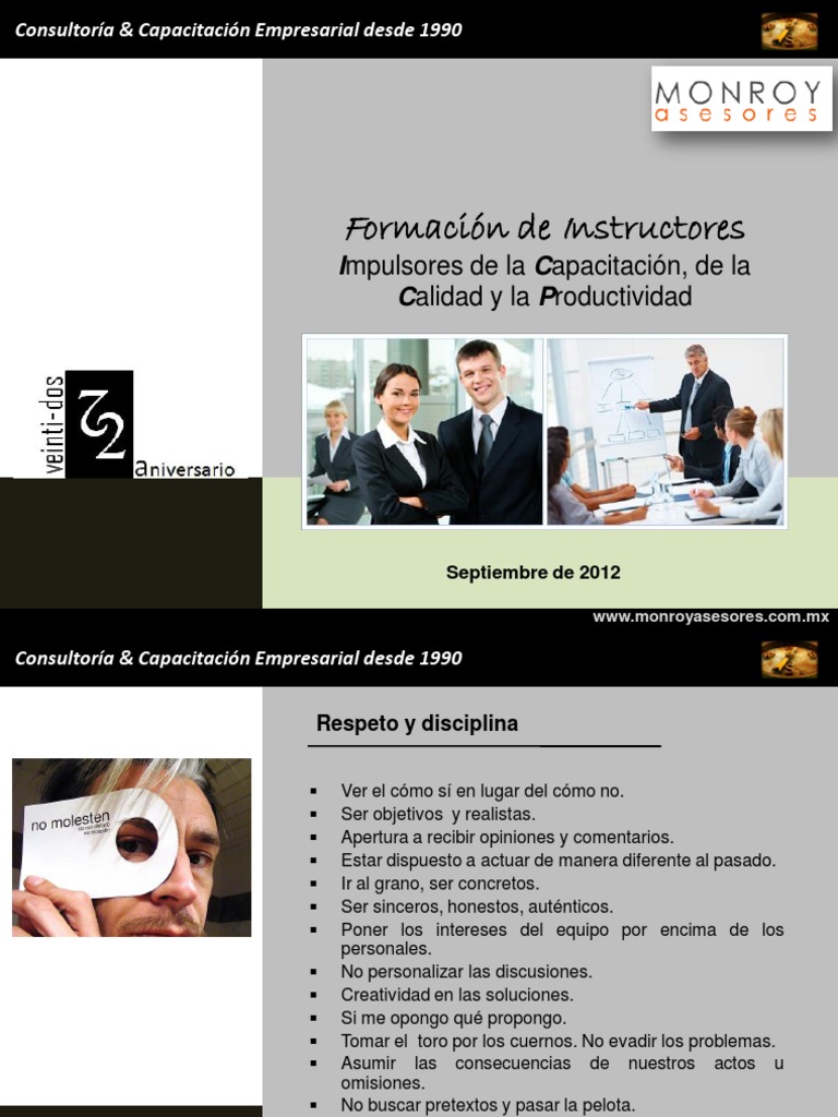 Capacitación Efectiva para Instructores | PDF | Capital humano ...