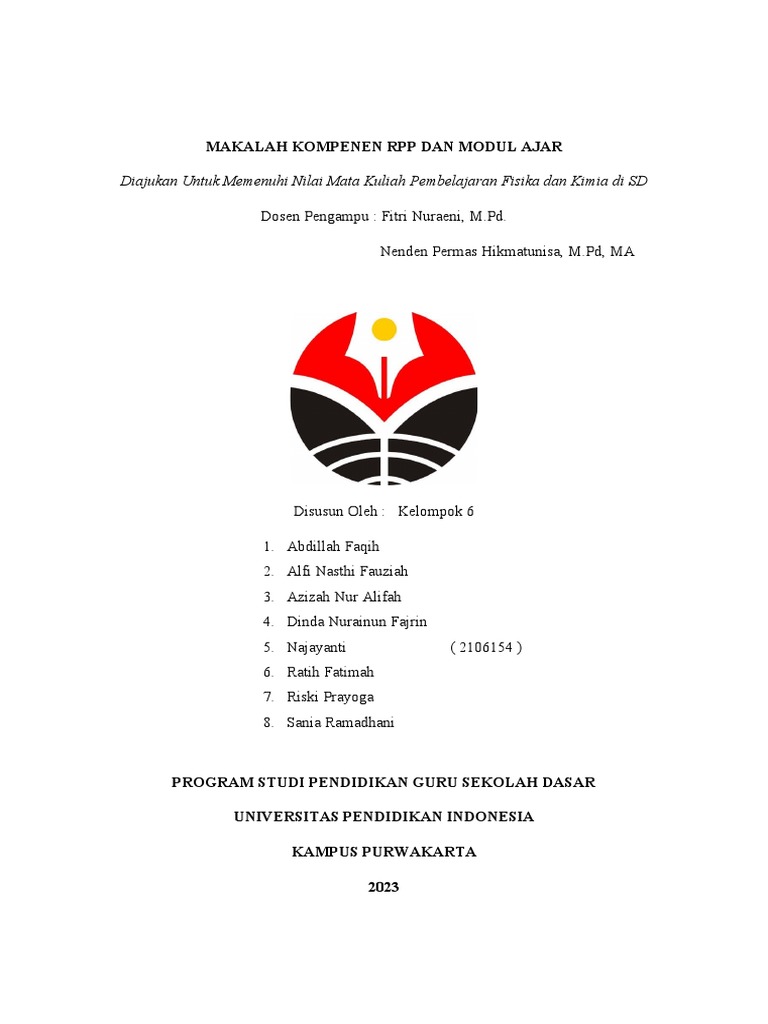 Makalah Prinsip Penyusunan RPP | PDF