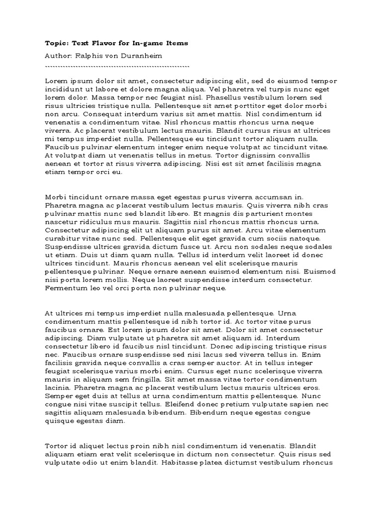 Text-Flavor Sample 1 | PDF