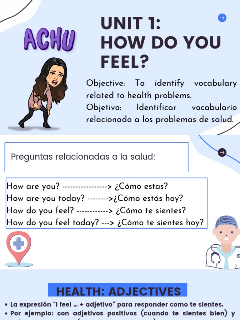 4th Grade Unit 1 How Do You Feel (1) - 1 | PDF | Senses | Nervous System