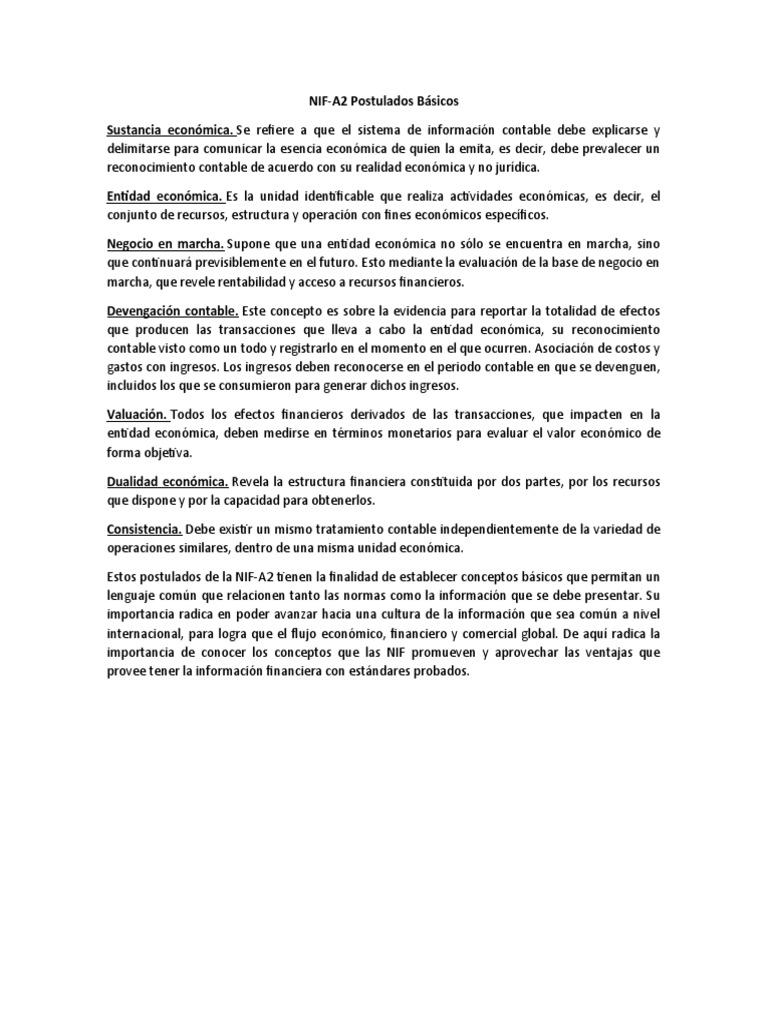 NIF A-2 Postulados Basicos | PDF NIF A-2 Postulados Basicos | PDF
