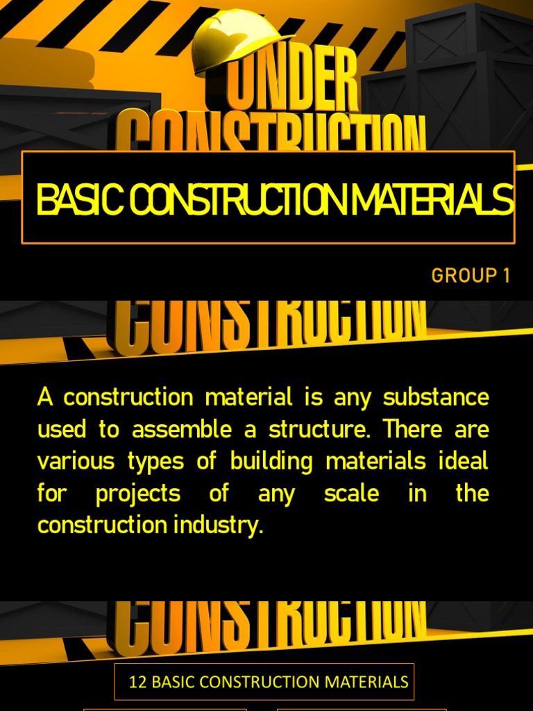 Basic Construction Materials | PDF | Technology & Engineering