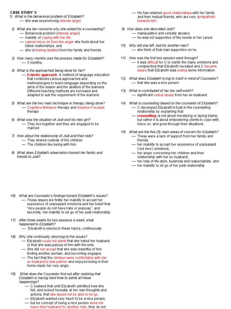 Case Study 1 | PDF | Social Science | Wellness