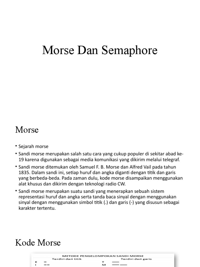 Morse Dan Semaphore | PDF