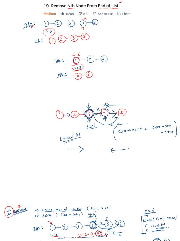 Remove Nth Node From End Of List Pdf 