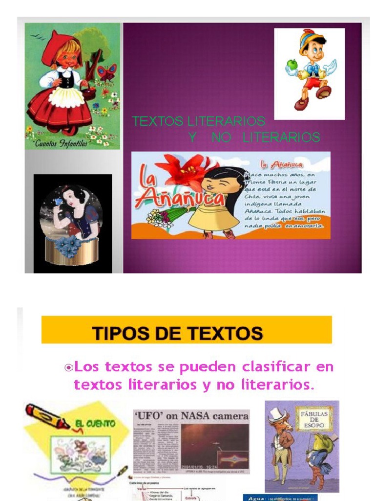Textos Literarios y No Literarios | PDF