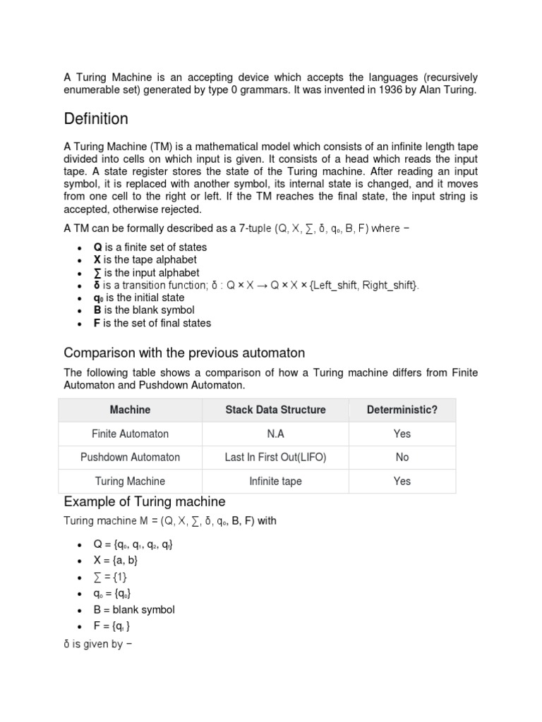 Turing Machine | PDF