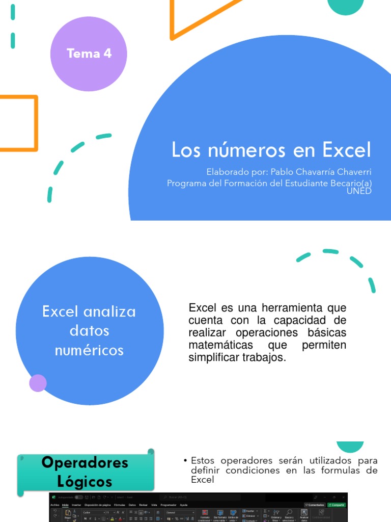 Tema 4 - Los Números en Excel | PDF