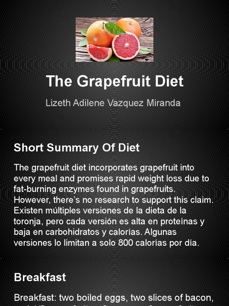 ENGL120 Use of English 1-2 - The Grapefruit Diet | PDF