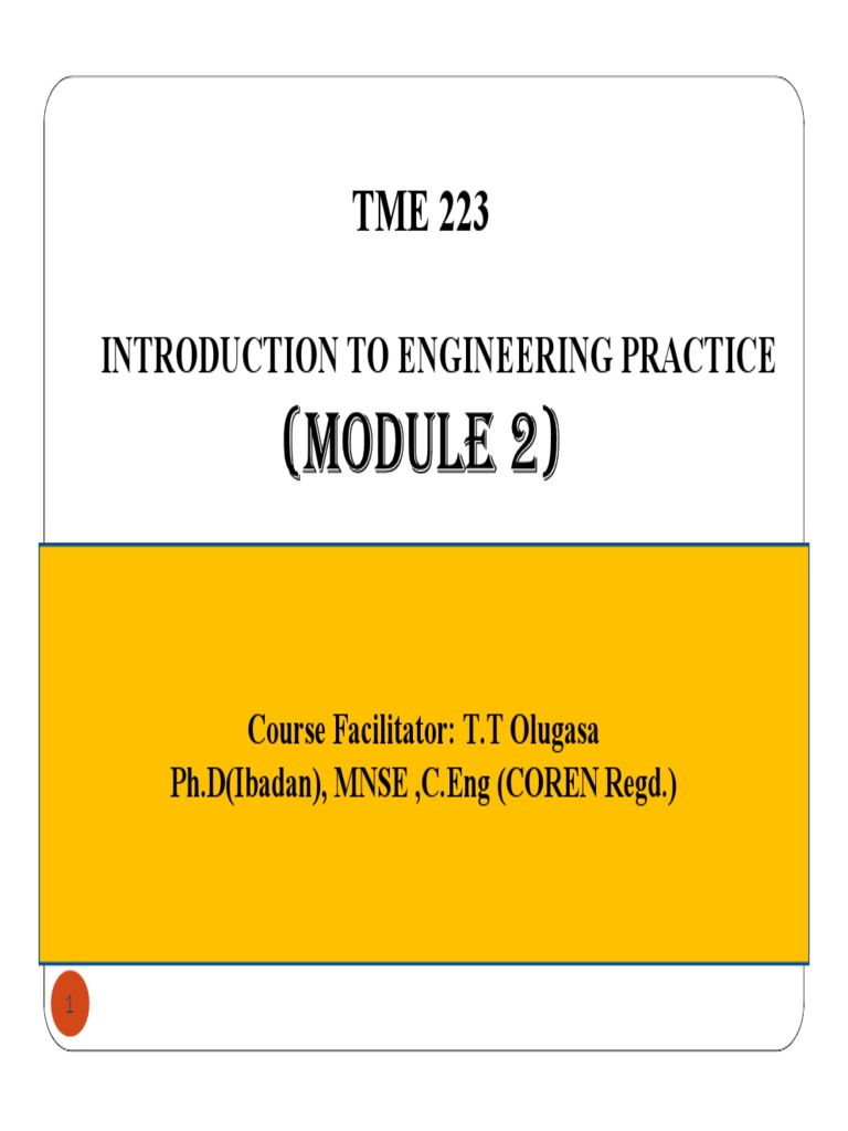 TME 223 - Module 2 | PDF