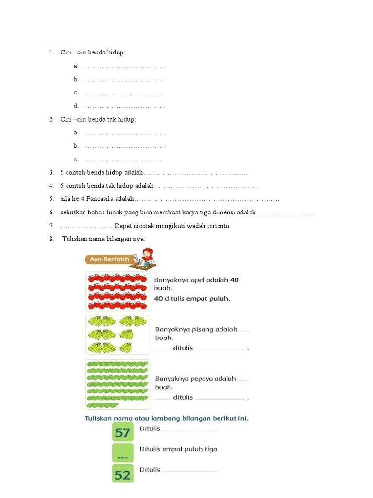 Uas Tematik Mama Sasa | PDF