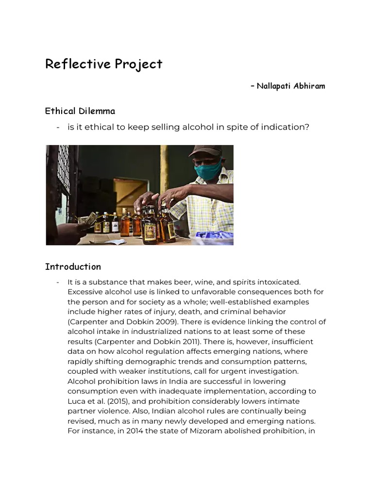 Reflective Project Edited | Download Free PDF | Alcoholic Beverages | Prohibition