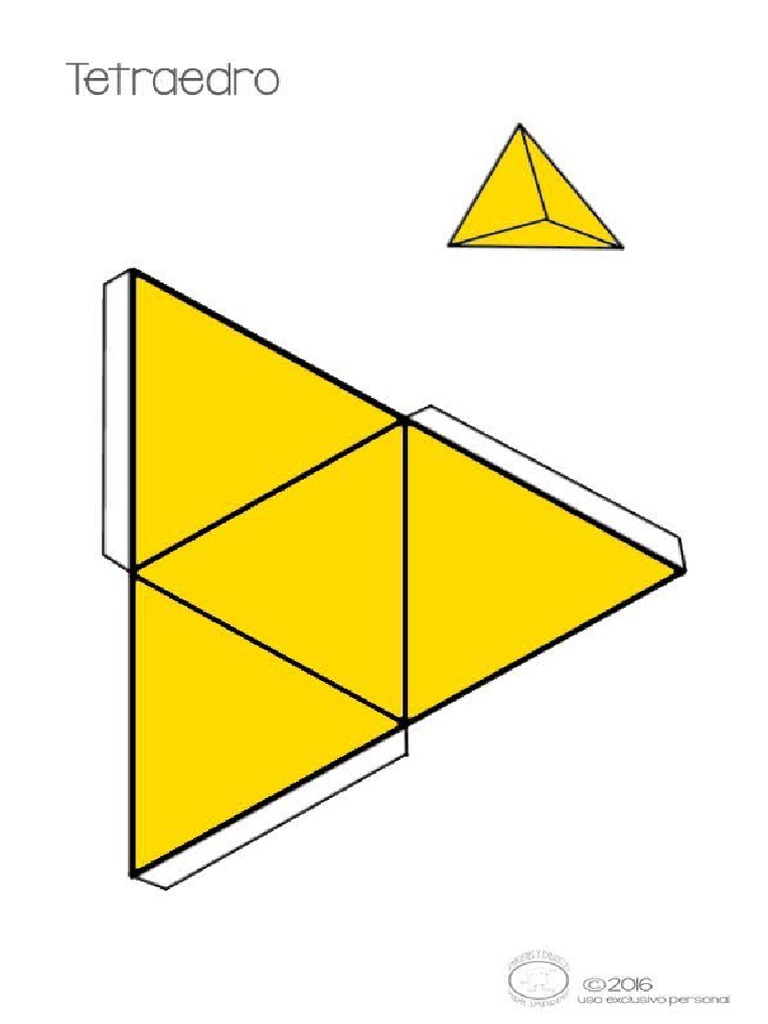 Forma Geometrica Tetraedo para Imprimir | PDF