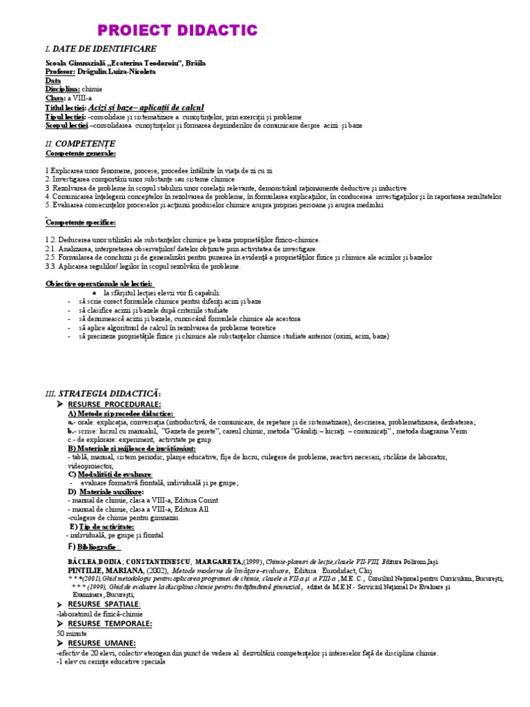 Lectie - Acizi - Si - Baze - Aplicatii - de - Calcul | PDF