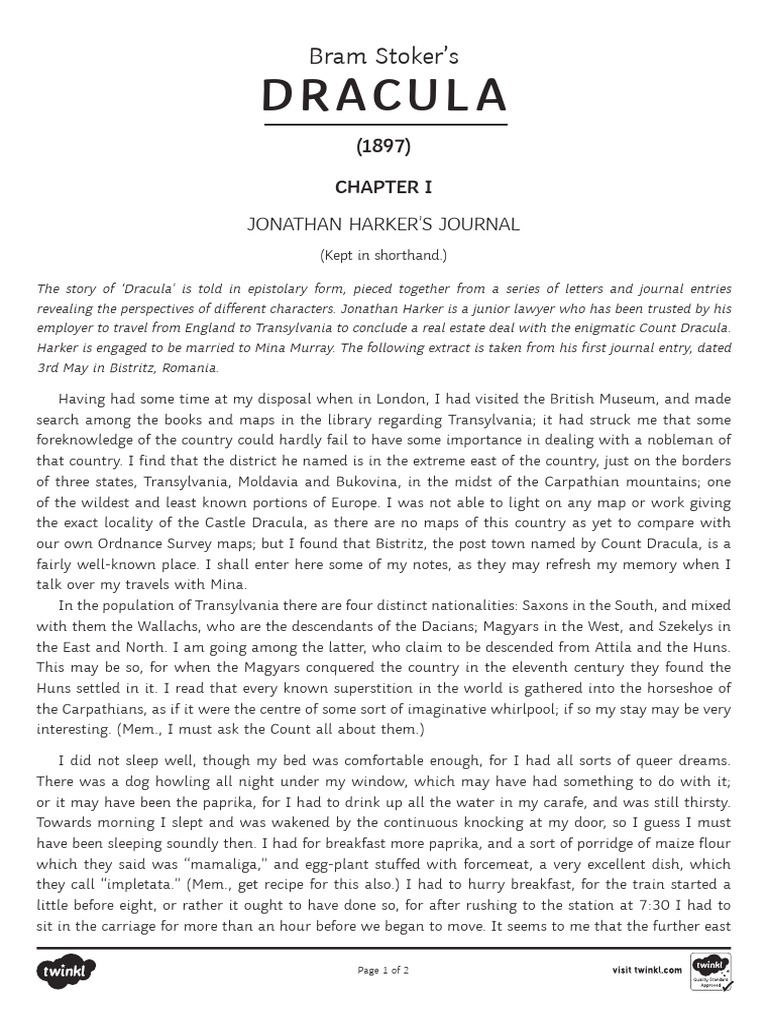 Dracula Text | PDF | Mina Harker | Count Dracula