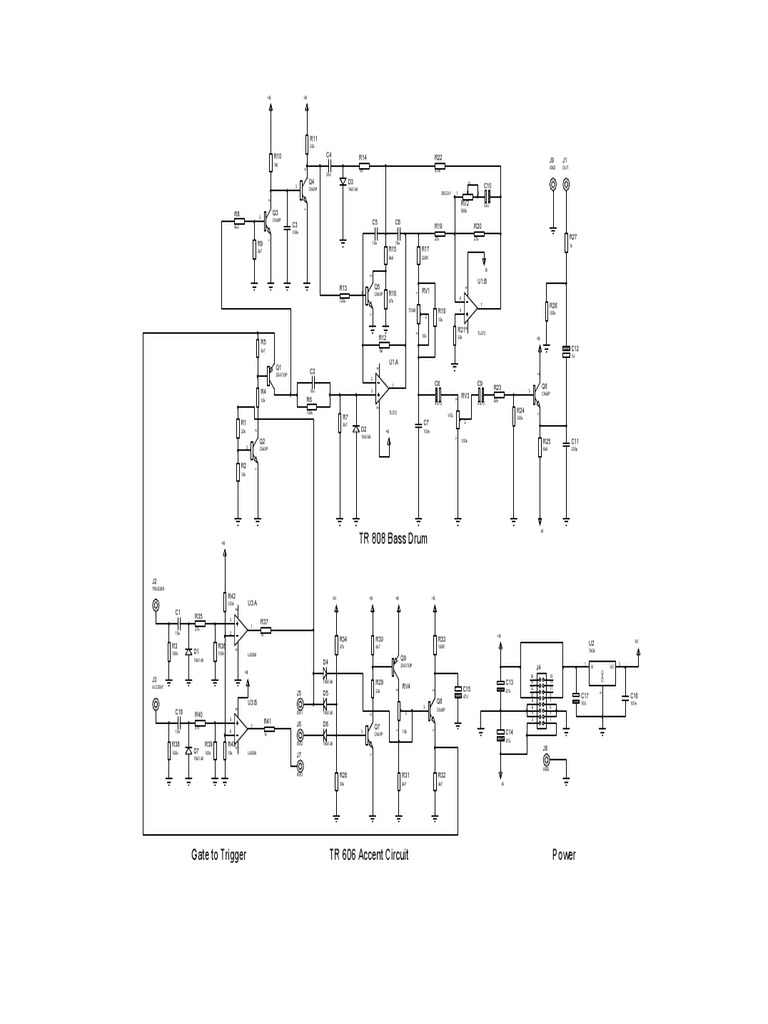 TR808 BASS DRUM Schematic | PDF