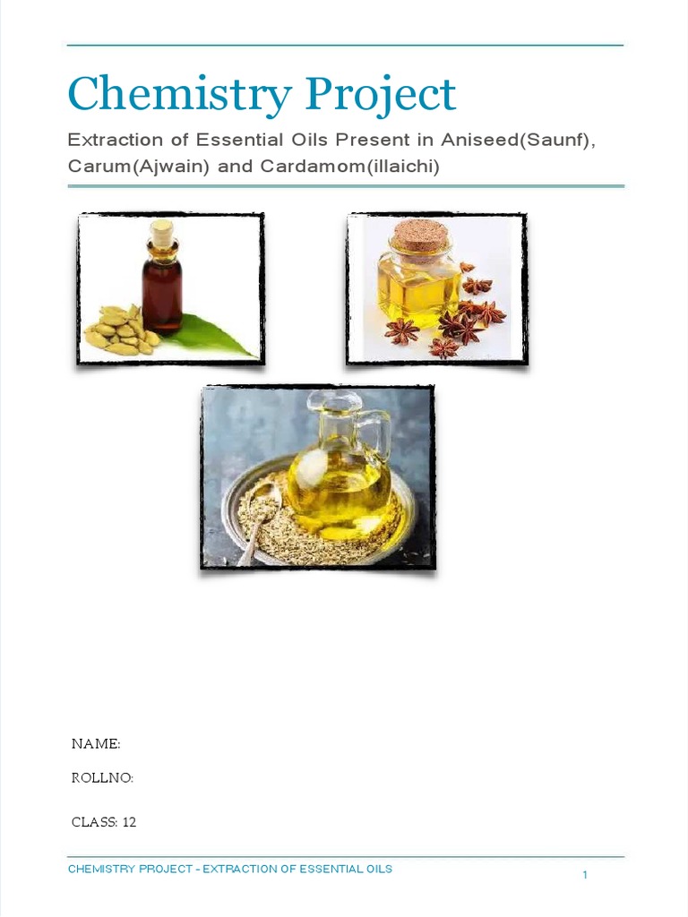 Extraction of Essential Oils from Spices | PDF | Essential Oil | Distillation