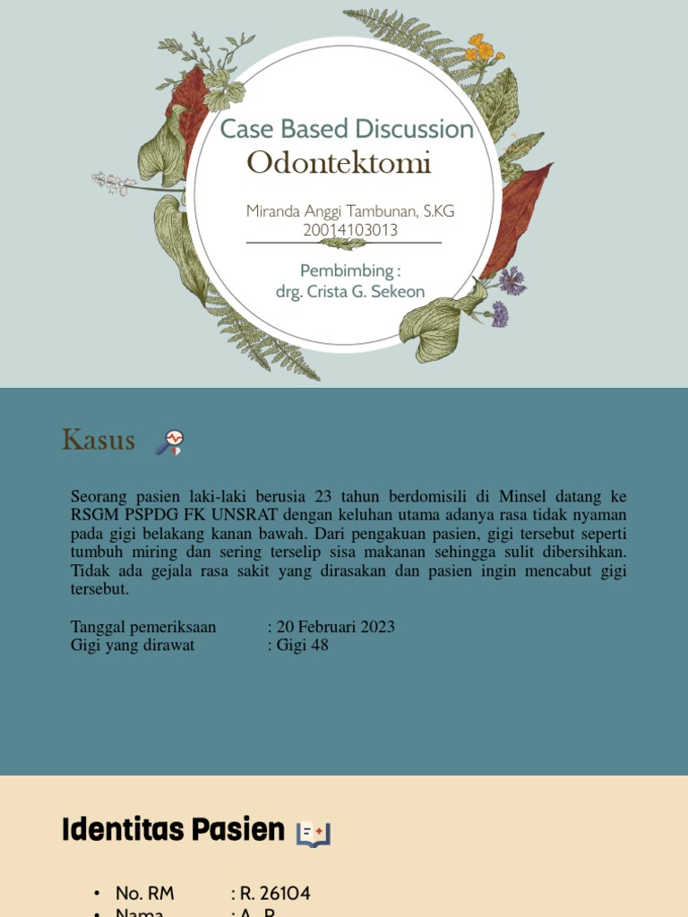 CBD PPT Odontektomi | PDF