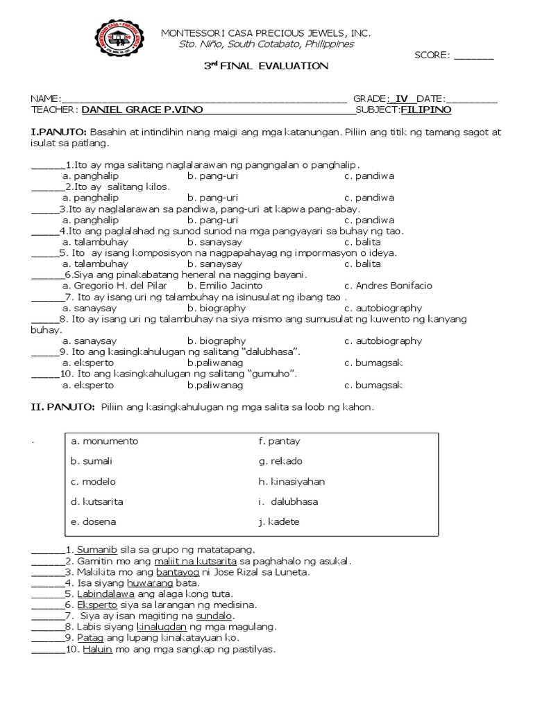 Filipino 4 | PDF