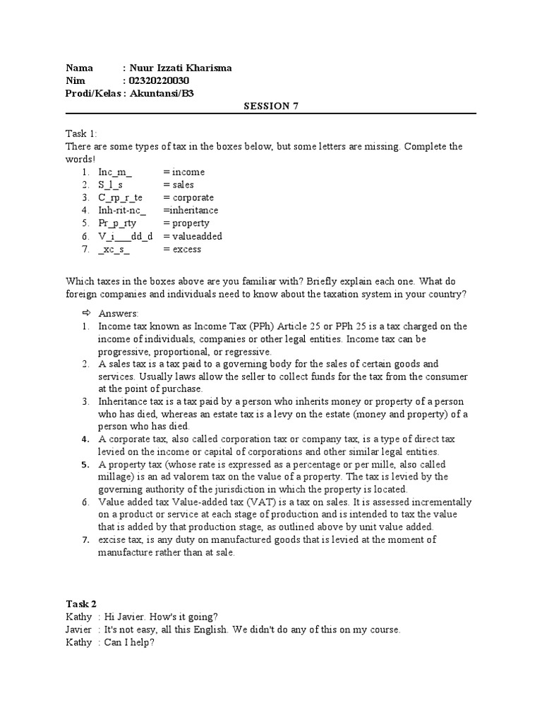 English For Acc (Session 7) | PDF