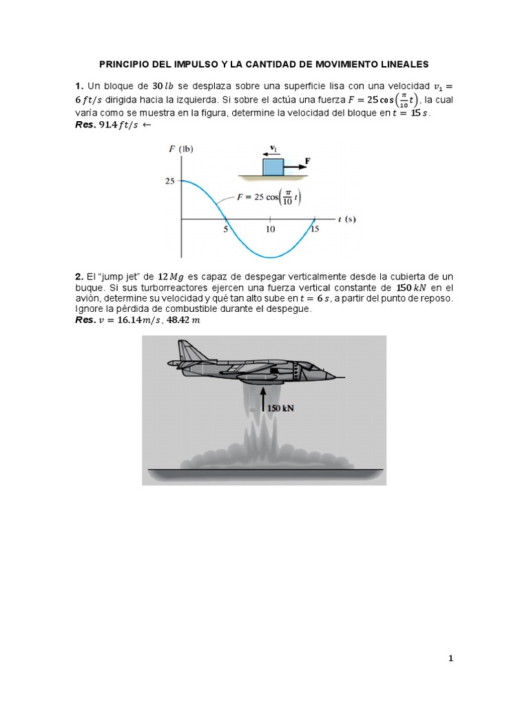 TAREA PRINCIPIO DEL IMPULSO Y LA CANTIDAD DE MOVIMIENTO LINEALES | PDF