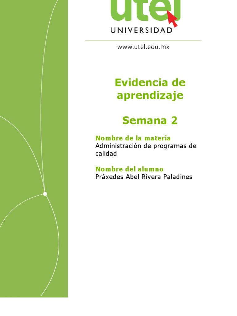 Evidencia de Aprendizaje Semana 2 | PDF | Aprendizaje Evidencia de Aprendizaje Semana 2 | PDF | Aprendizaje
