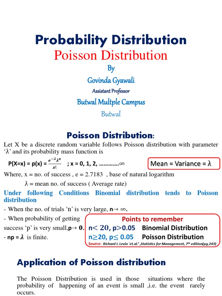 Poisson Distribution: Applications and Examples of this Important Probability Distribution | PDF ...