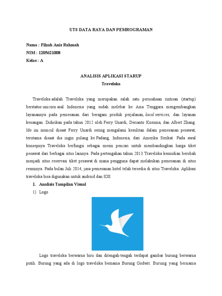 Analisis Traveloka: Visual & Layanan | PDF | Komputer