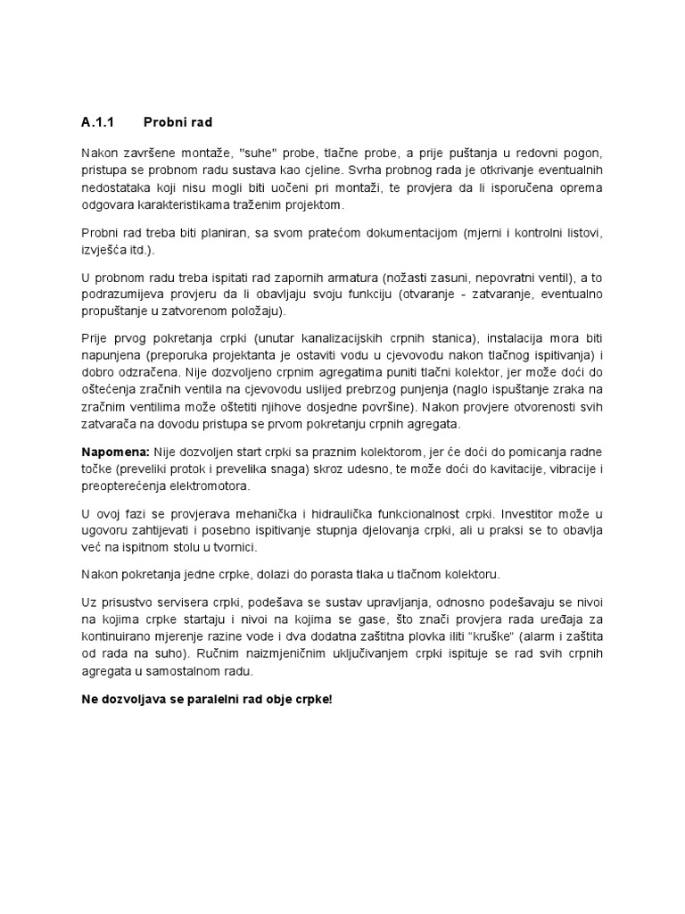 Funkcionalna Ispitivanja I Probni Rad | PDF