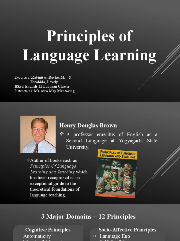Language Learning Principles Guide | PDF | Learning | Psychological ...