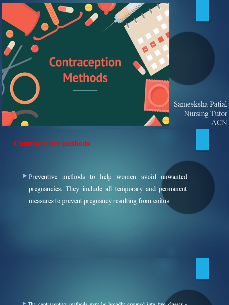 Family Planning Methods/ Contraceptive Methods/nurses Education/ B.Sc ...