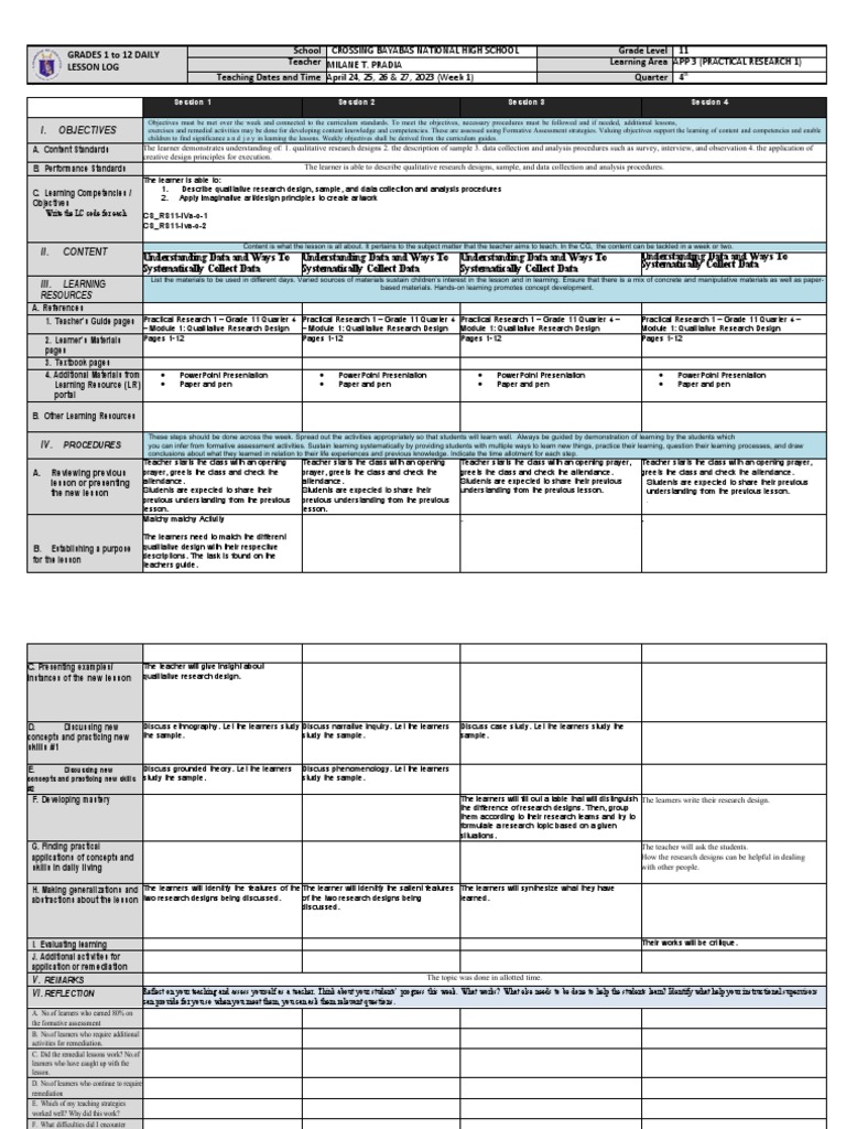 DLL APP3 Q4 Week 1 | PDF | Learning | Cognition