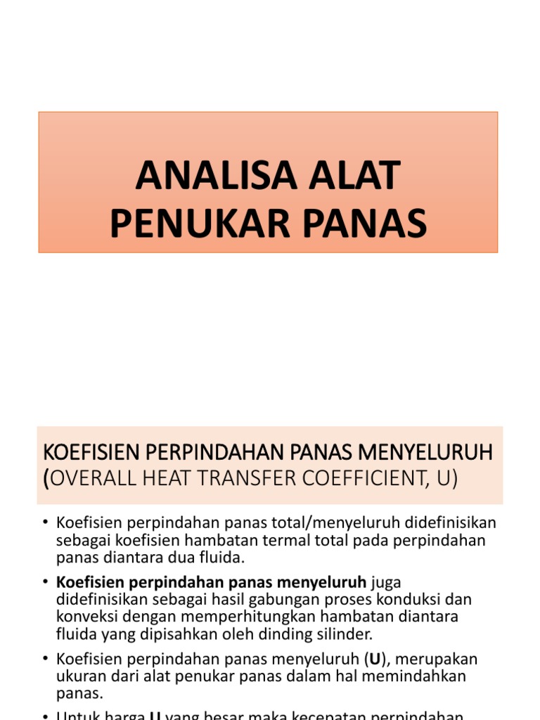 PPT-2 Analisa Alat Penukar Panas. | PDF