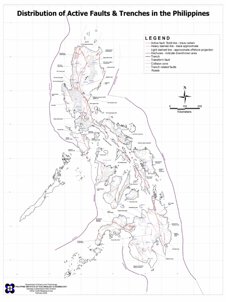 Distribution of Active Faults and Trenches | PDF