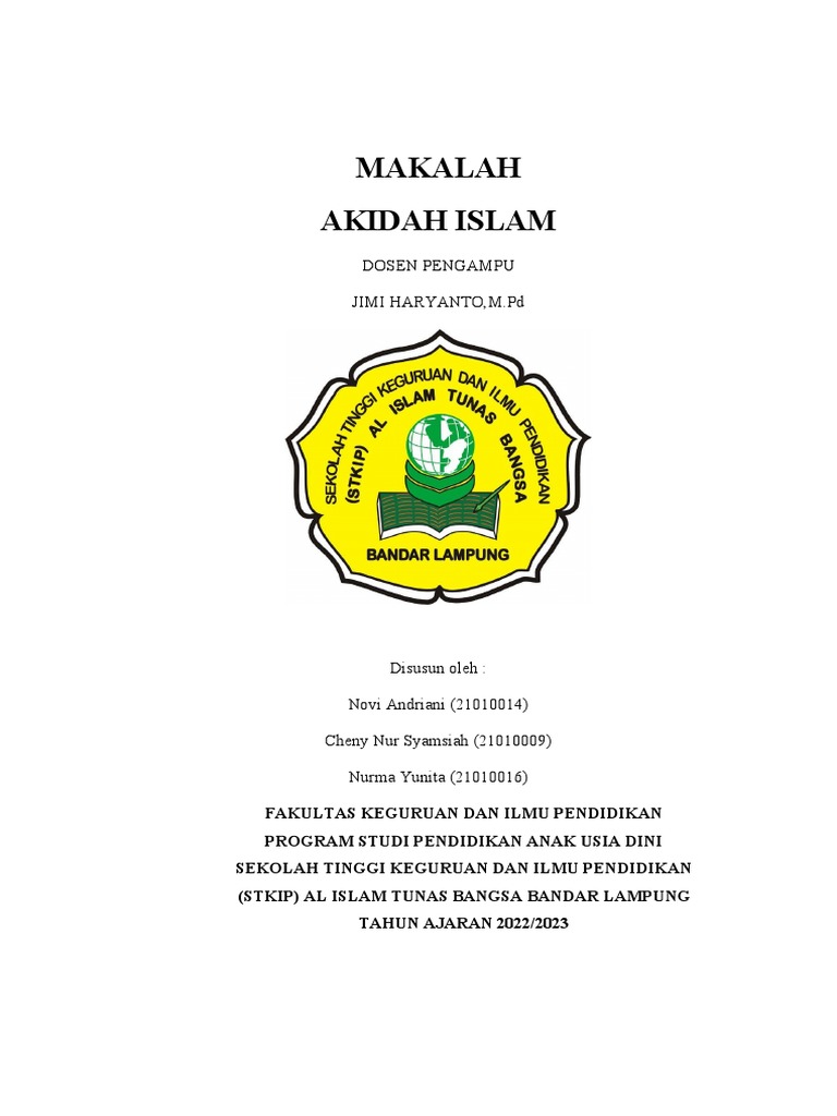 Makalah Akidah Akhlaq | PDF