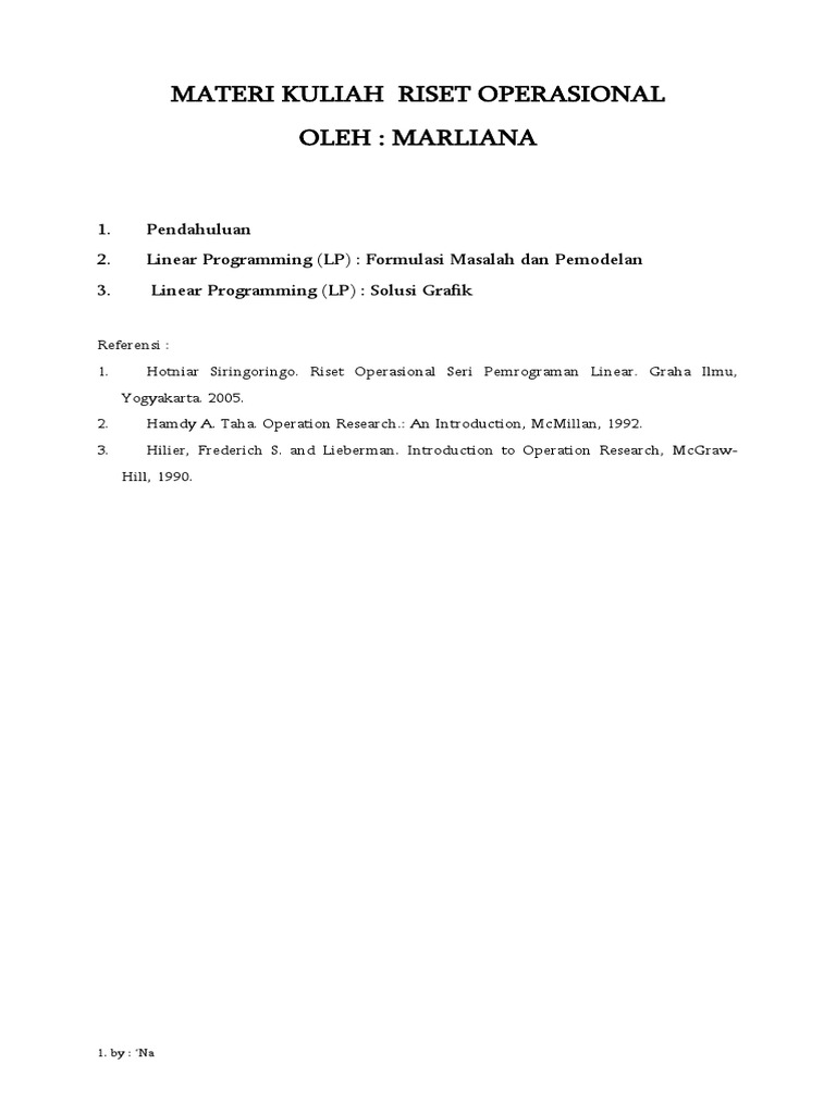 Riset Operasional Bisnis | PDF